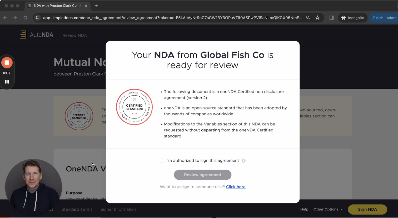 SimpleDocs Counterparty Experience